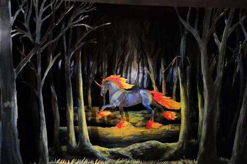 Картины 3D с мифическими лошадьми