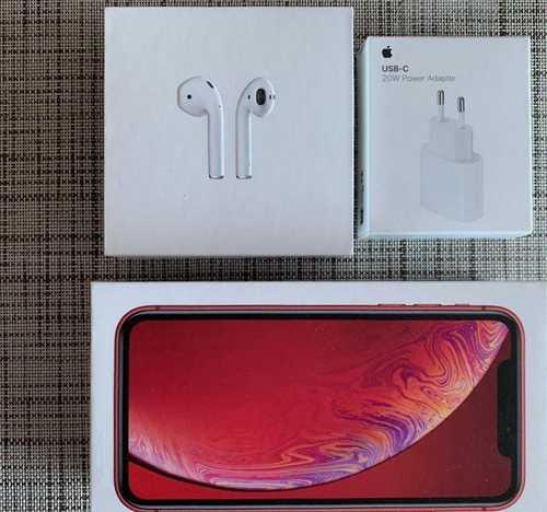 Коробка и пакет Apple iPhone xr airpods