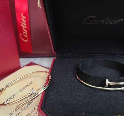 Золотой браслет cartier гвоздь с бриллиантами