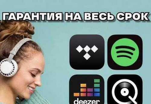 Подписка spotify, Qobuz, Tidal, Deezer пожизненно