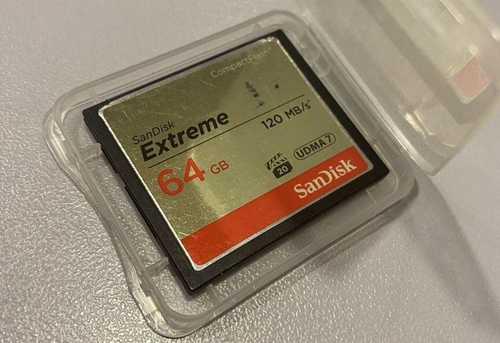Карта памяти CF Sandisk Extreme 64GB