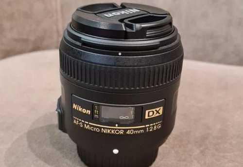 Объектив Nikon 40mm f/2.8G AF-S DX Micro nikkor
