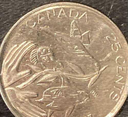 Монета. 150 лет Конфедерации Канада