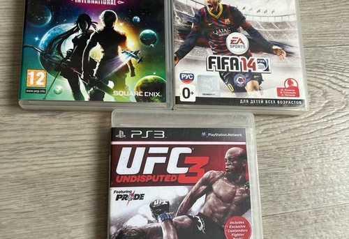 3 диска PS3 (Star Ocean/FIFA14/ UFC3)