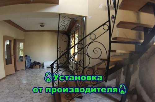 Лестница с кованными элементами Опытные мастера