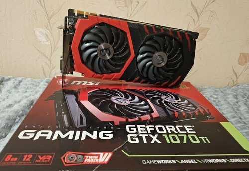 Видеокарта Msi gtx 1070ti 8gb Gaming 8G