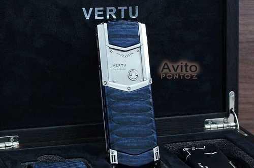 Vertu S Design синяя кожа питона