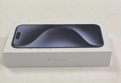 Коробка iPhone 15 Pro Blue Titanium (синий)