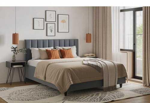 Кровать Адель 180 Velvet Grey