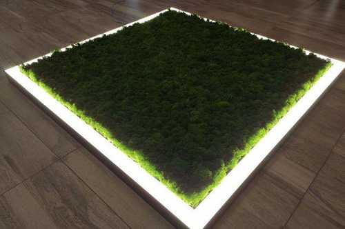 Люстра LED Квадратная со мхом Ягель 160W 1040mm