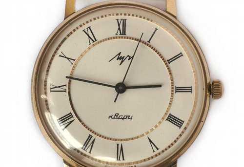 Винтажные часы Луч 2356 СССР позолота Au 1980е
