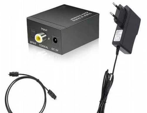 Конвертер оптика RCA тюльпаны Optical spdif Toslin