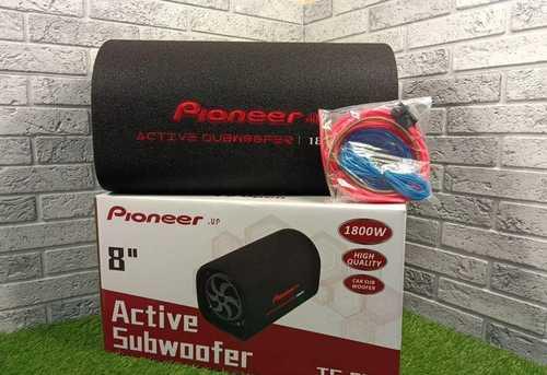 Активный сабвуфер pioneer 8" с проводами 1800 Ватт