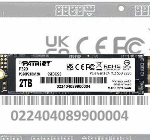 Твердотельный накопитель (SSD) Patriot P320P2TBM28