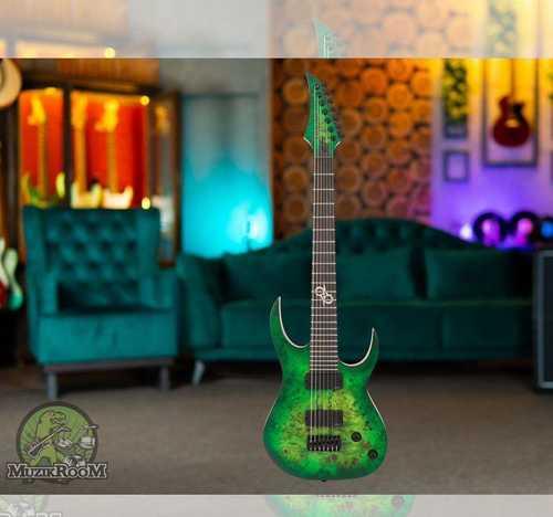 Solar Guitars S1.7ahlb Lime Burst Matte