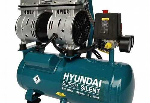 Компрессор безмасляный Hyundai HYC 1406S, 6 л, 0.7