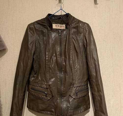Куртка кожаная женская размер 44