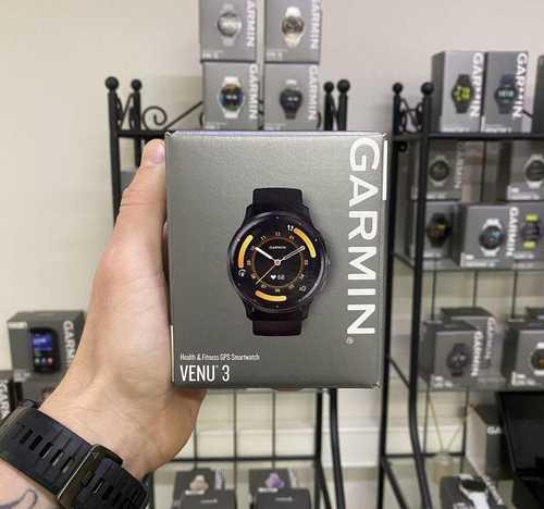 Garmin Venu 3 Black case and silicone band