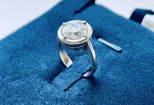 Серебряное кольцо 916 пробы Горный Хрусталь СССР