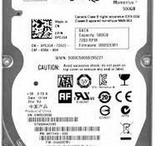 ST9500423AS Жесткий диск HDD Seagate 500 Гб 2.5" 7