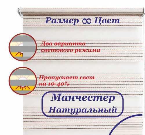 Рулонные шторы "Манчестер нат." 70х160см день ночь