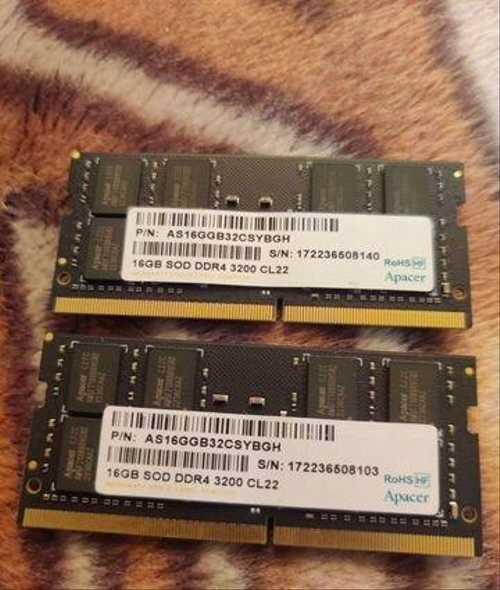 Память DDR4 32GB (2х16GB) sodimm 3200 Apacer5