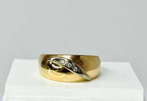 Золотое кольцо с бриллиантами 17р-р(Печеры)