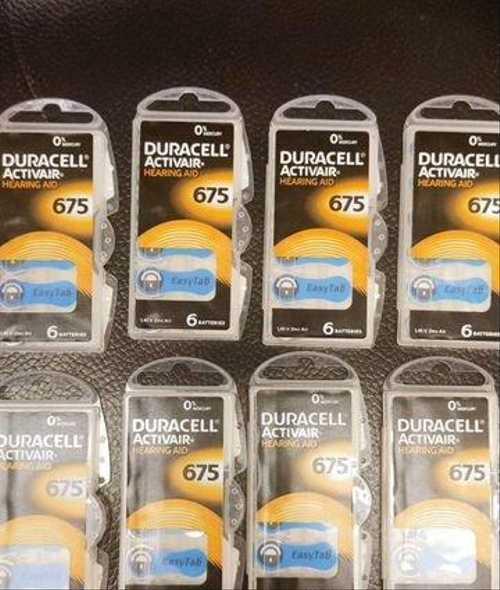 Батарейки duracell 675, для слуховых аппаратов