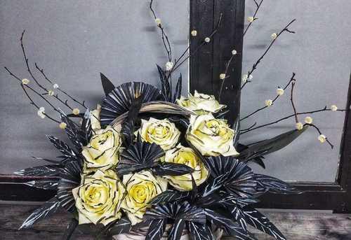 Черные розы цветы букеты из роз