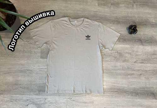 Футболка Adidas серая вышивка новая