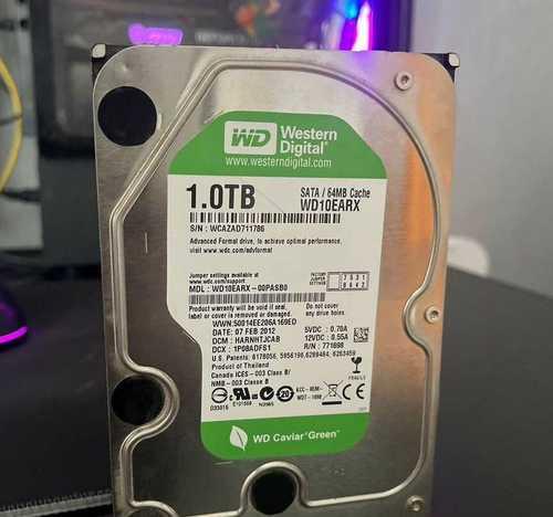 Жесткий диск 3.5 WD Green 1tb