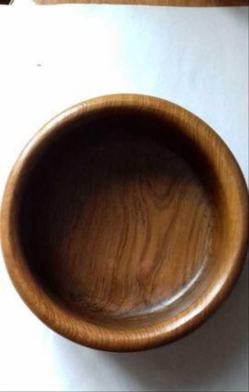 Деревянная ваза круглая диаметр 25 см