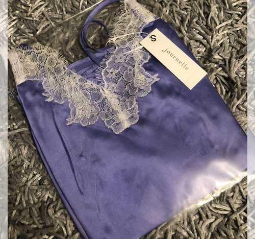 Шелковый топ с кружевом Charlotte Journelle new