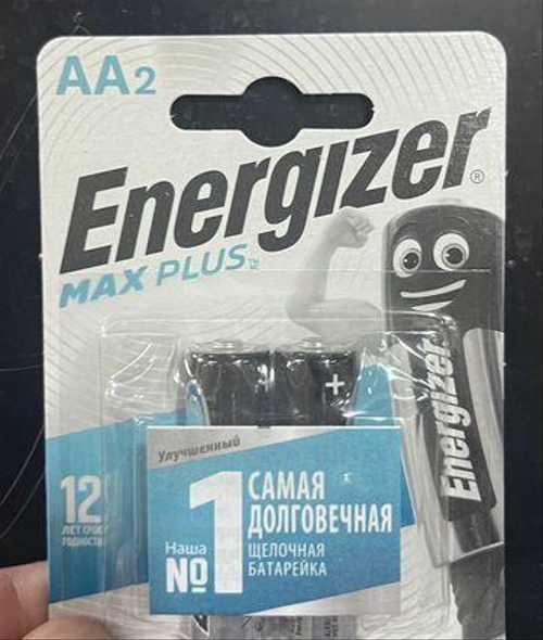 Батарейка Energizer LR06 Max Plus AA-пальчик. 2 шт