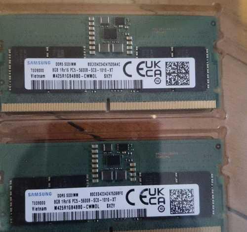 Оперативная память Samsung DDR 5 sodimm 8gb 5600