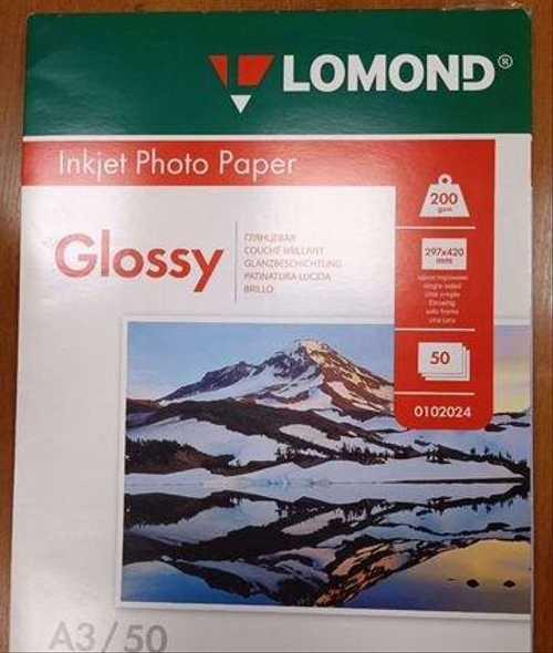 Фотобумага Lomond A3 glossy 200 g/sm 50 листов
