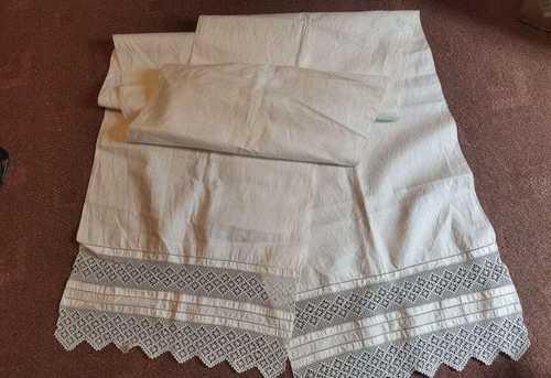 Рушник старинный 230х41 см кружево полотенце