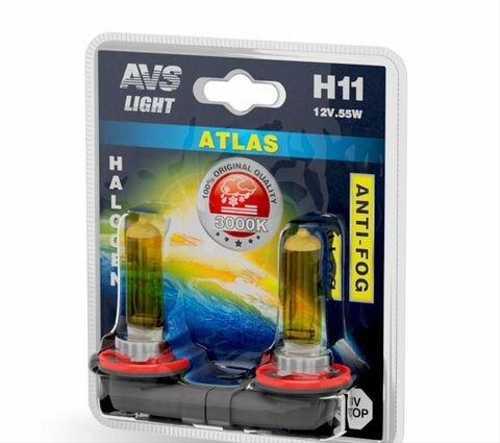 Лампа галогенная AVS atlas anti-FOG / желтый H11.1