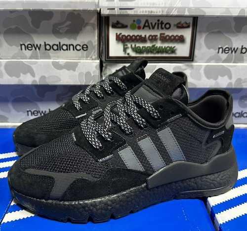 Кроссовки Adidas Nite Jogger low black. 40-45