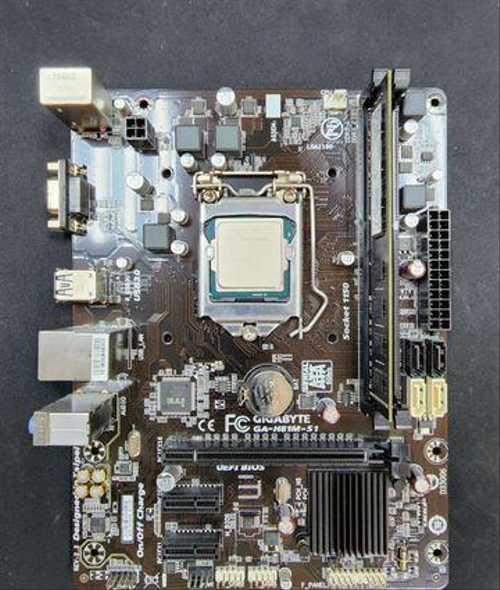 MB Gigabyte GA-H81M-S1 + CPU i5 4430 3.0Ghz + 8Gb