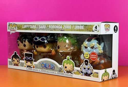 Funko Pop 4 Pack One Piece Luffy Sabo Zoro Jinbe