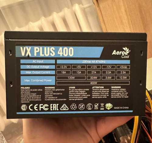 Блок питания aerocool vx plus 400w