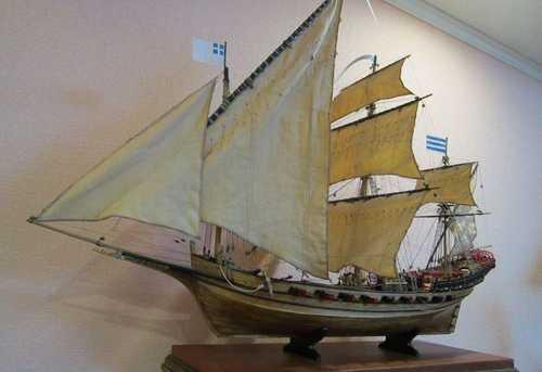 Модель парусного корабля шебека-полакр Mistiсque