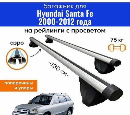 Багажник Hyundai Santa Fe с 2000-12г. Favorit аэро