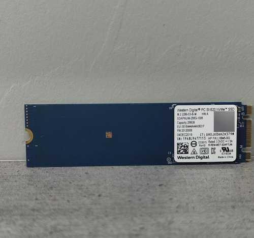 Ssdm M2 nvme 256GB 2280 WD SN520