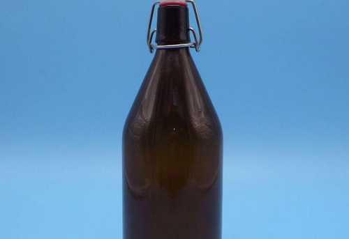 Бутылка 1 литр темная / бугель