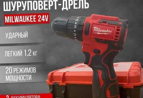 Дрель-Шуруповерт Milwaukee 18V с двумя АКБ