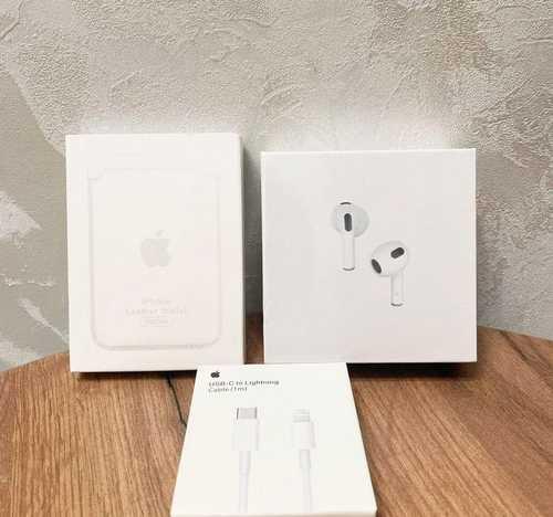 Наушники apple Airpods 3, картхолдер Apple