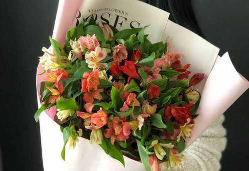 Букет цветов альстромери, цветы букеты, доставка