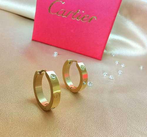 Серьги Cartier, медицинский сплав